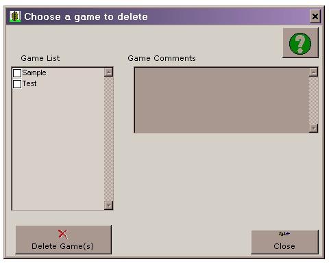 Delete an Existing Game